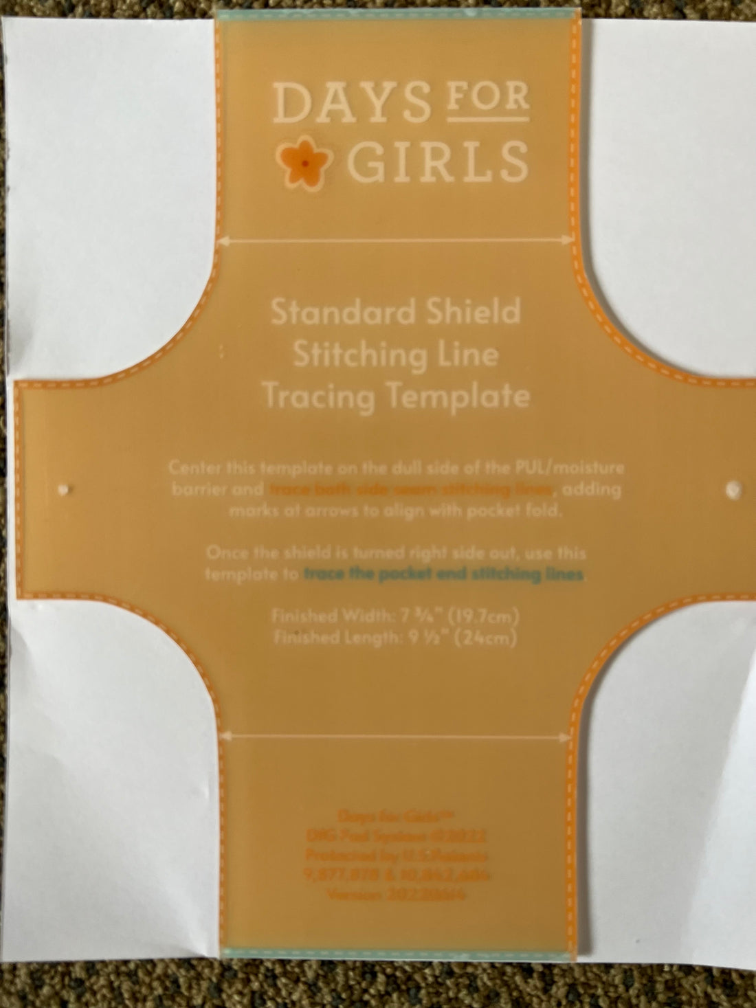Individual Template Components- Standard Kit – Days for Girls International