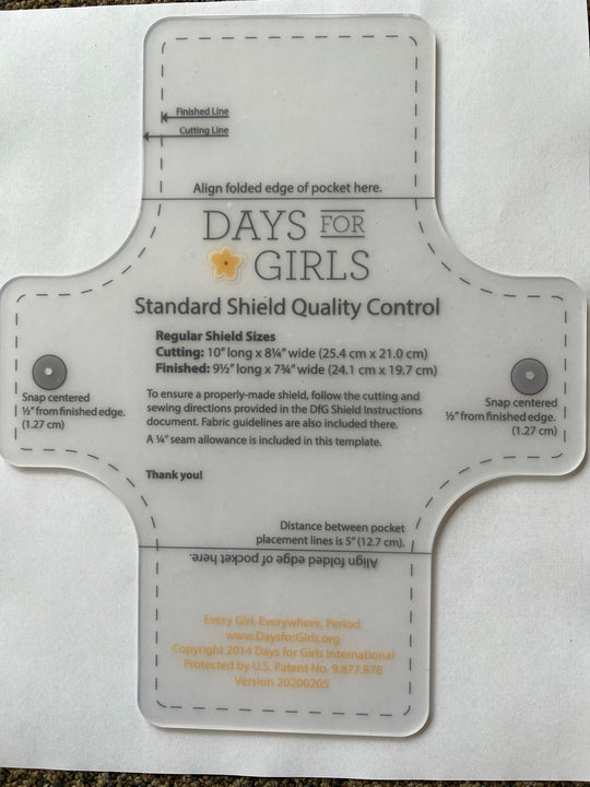 Individual Template Components- Standard Kit – Days for Girls International