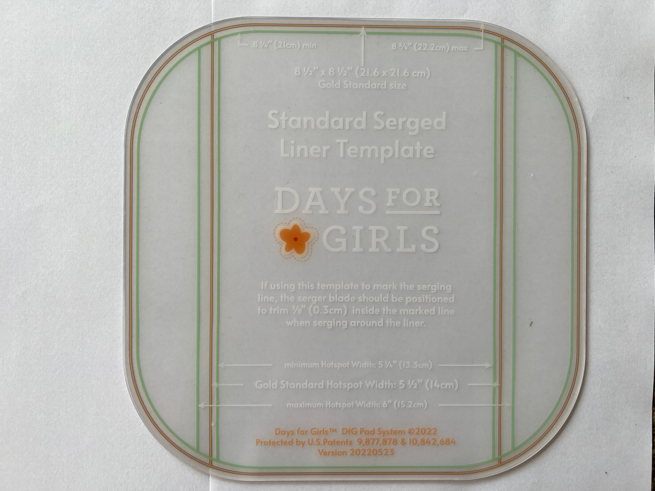 Individual Template Components- Standard Kit – Days for Girls International